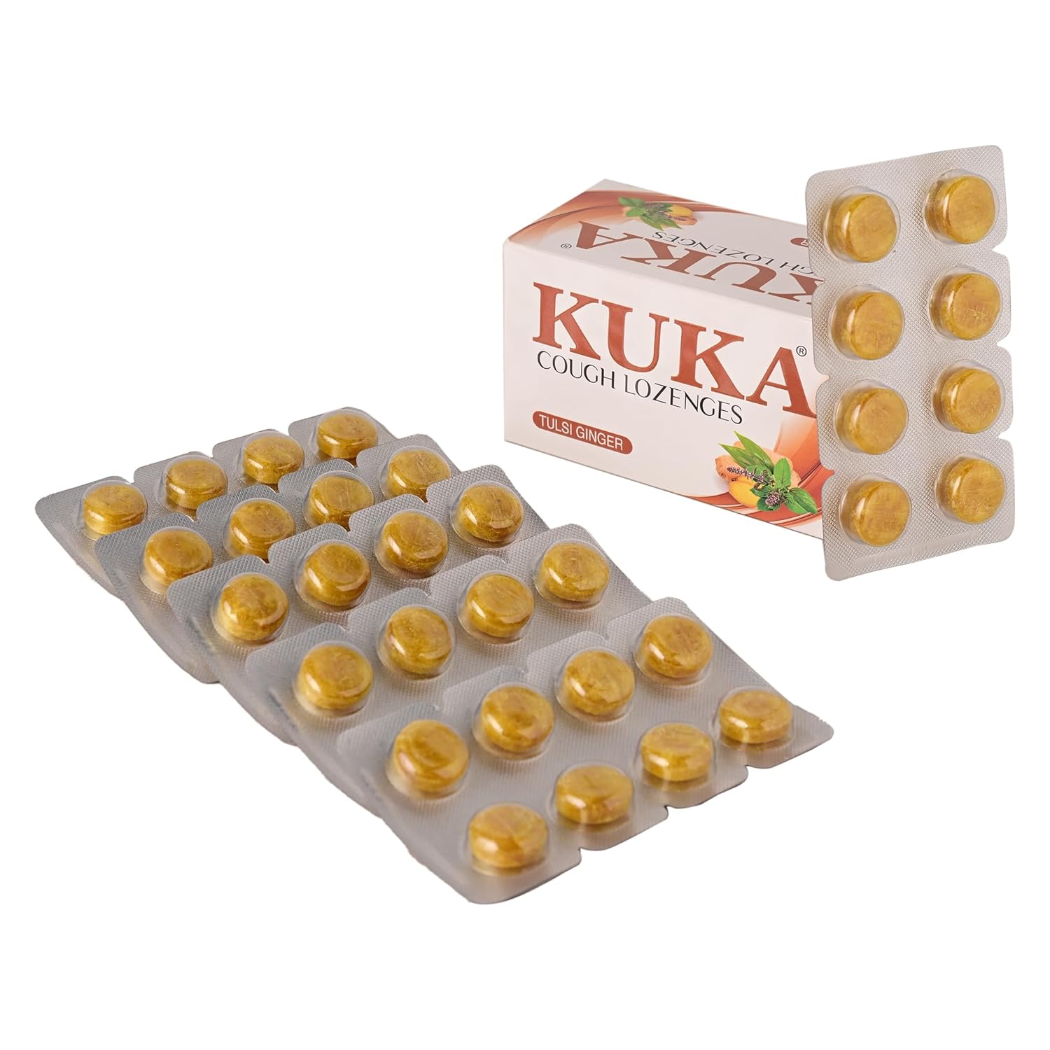Multani Kuka Cough Lozenges | Tulsi-Ginger (8 x 6) Ayurvedic Tulsi ...