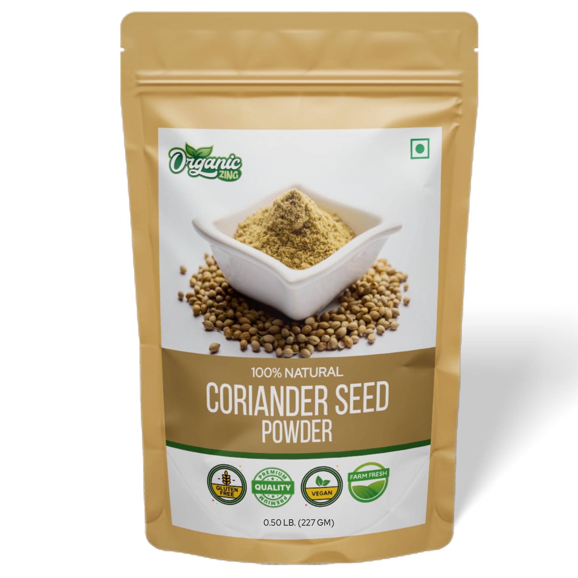 Amazon.com : Organic Zing Coriander Seed Powder (Coriandrum sativum ...