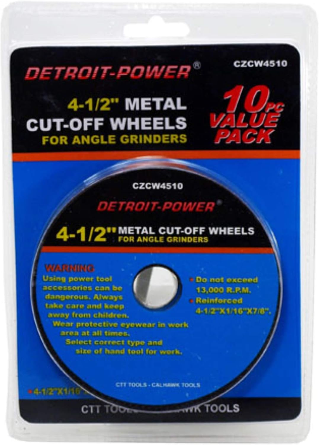 Amazon.com: Cal Hawk Tools CZCW4510 10 Pcs Cut Off Wheels, 4 ...