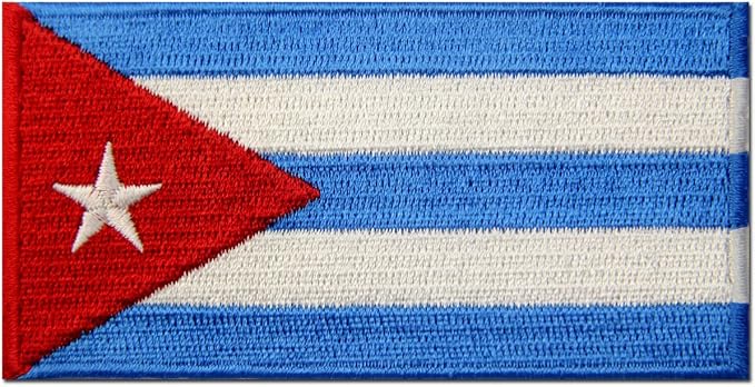 Amazon.com: Cuba Flag Embroidered Patch Cuban Iron On Sew On National ...
