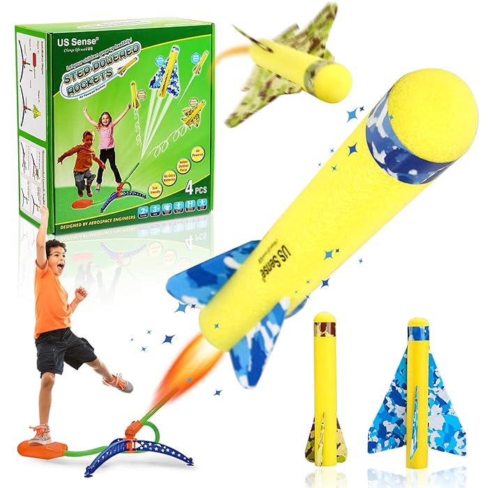 Buy US Sense Rocket Launcher for Kids, Adjustable Stomp Launcher Set ...