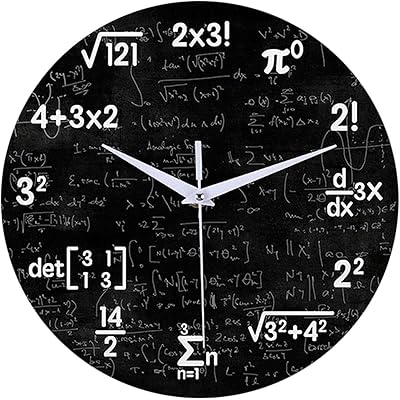 Amazon.com: ArogGeld Math Equations and Notations Wall Clock Silent ...