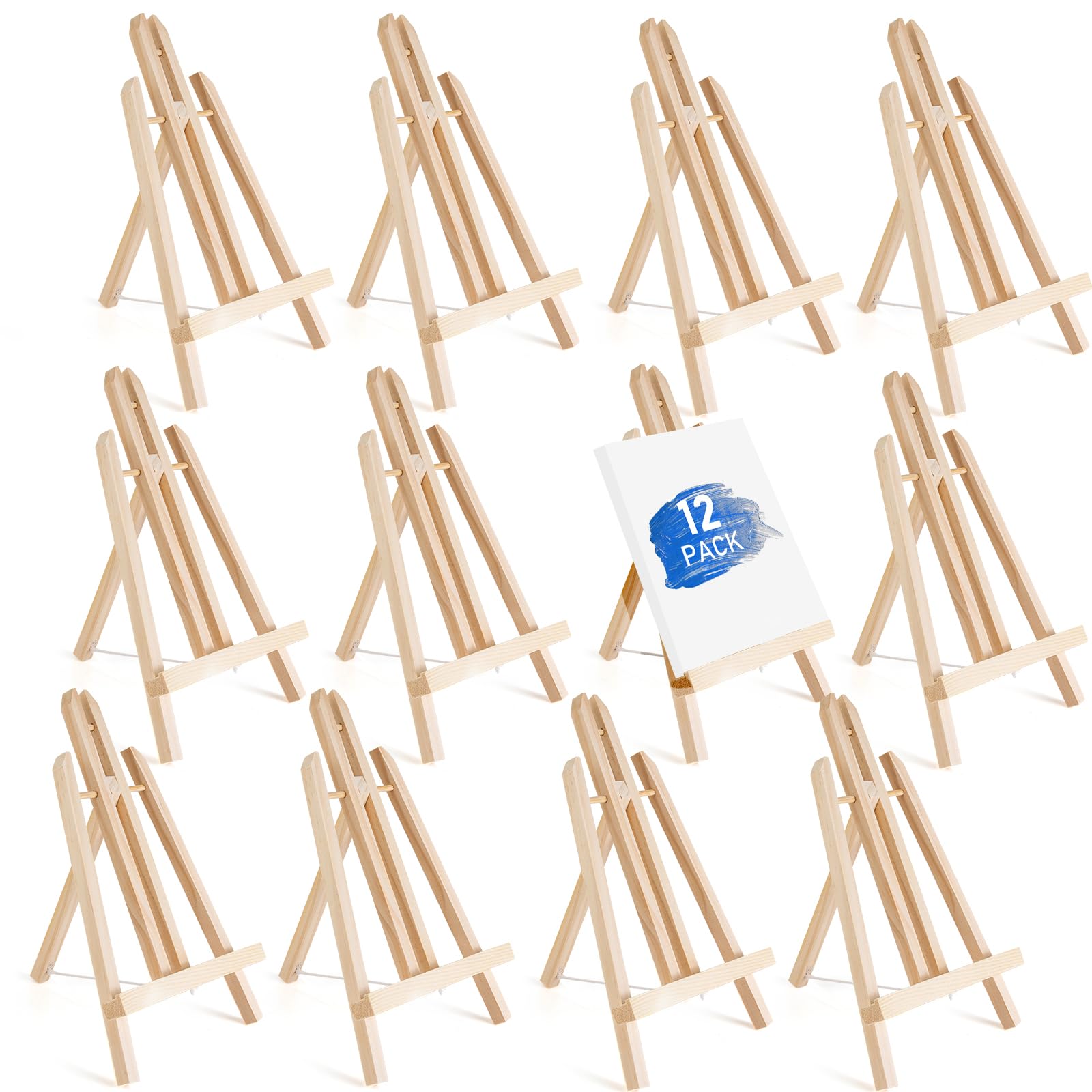 Amazon.com: Falling in Art 12Inch Wood Easel Stand, Tabletop Display ...