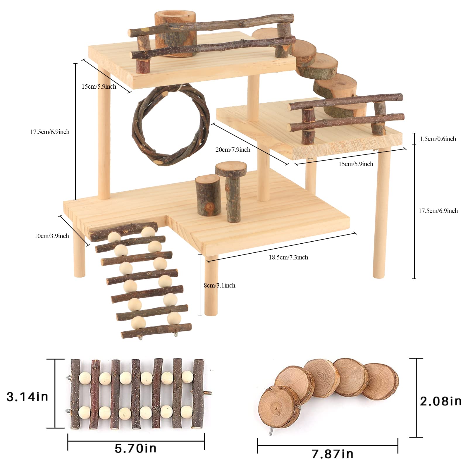 Snapklik.com : HOSUKKO Hamster Climbing Toys 3-Tier Extra Large Hamster ...