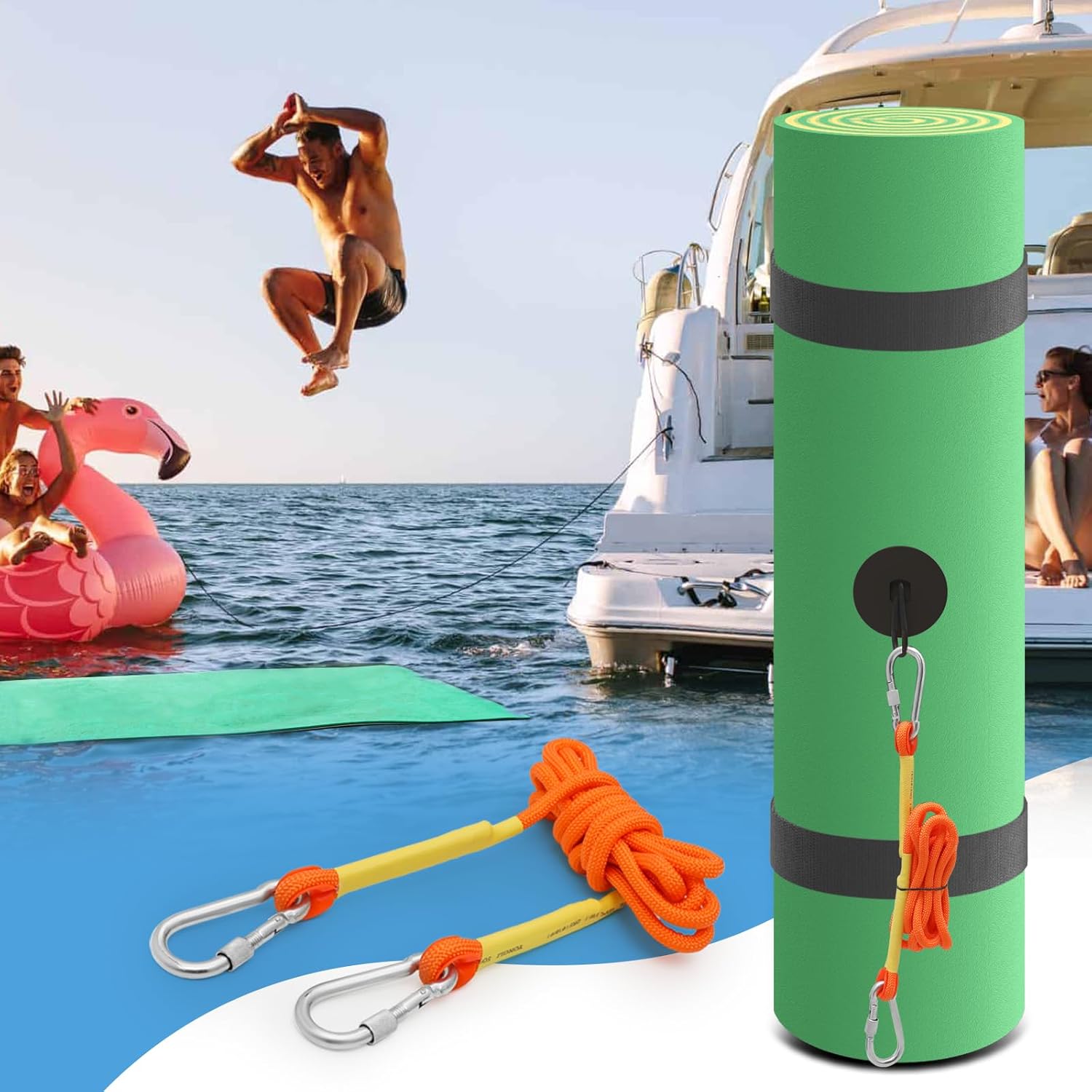 Amazon.com: MADOG 6 x 3 Ft Outdoor Floating Water Mat for Adult Beach ...