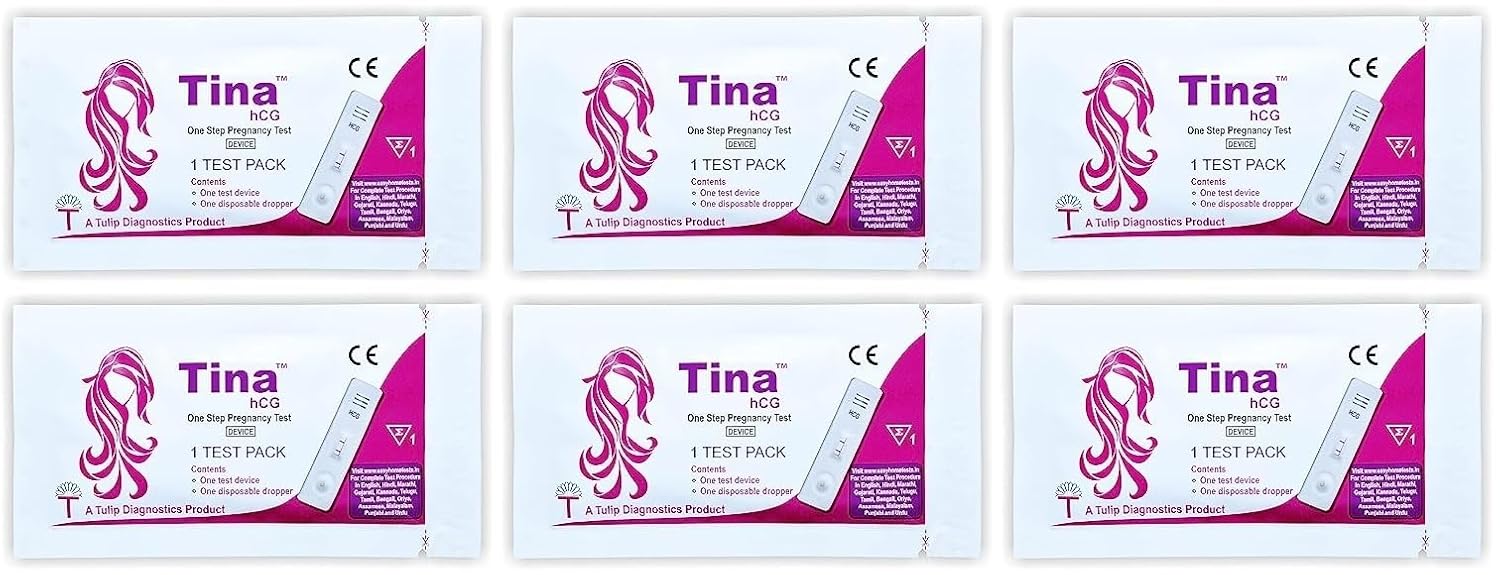 Buy Tina hCG Pregnancy Test Kit x Pack of 6 Online at Low Prices in ...
