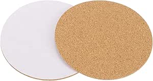 Amazon.com: uxcell 90mm(3.54") Round Coasters 2mm Thick Cork Cup Mat ...