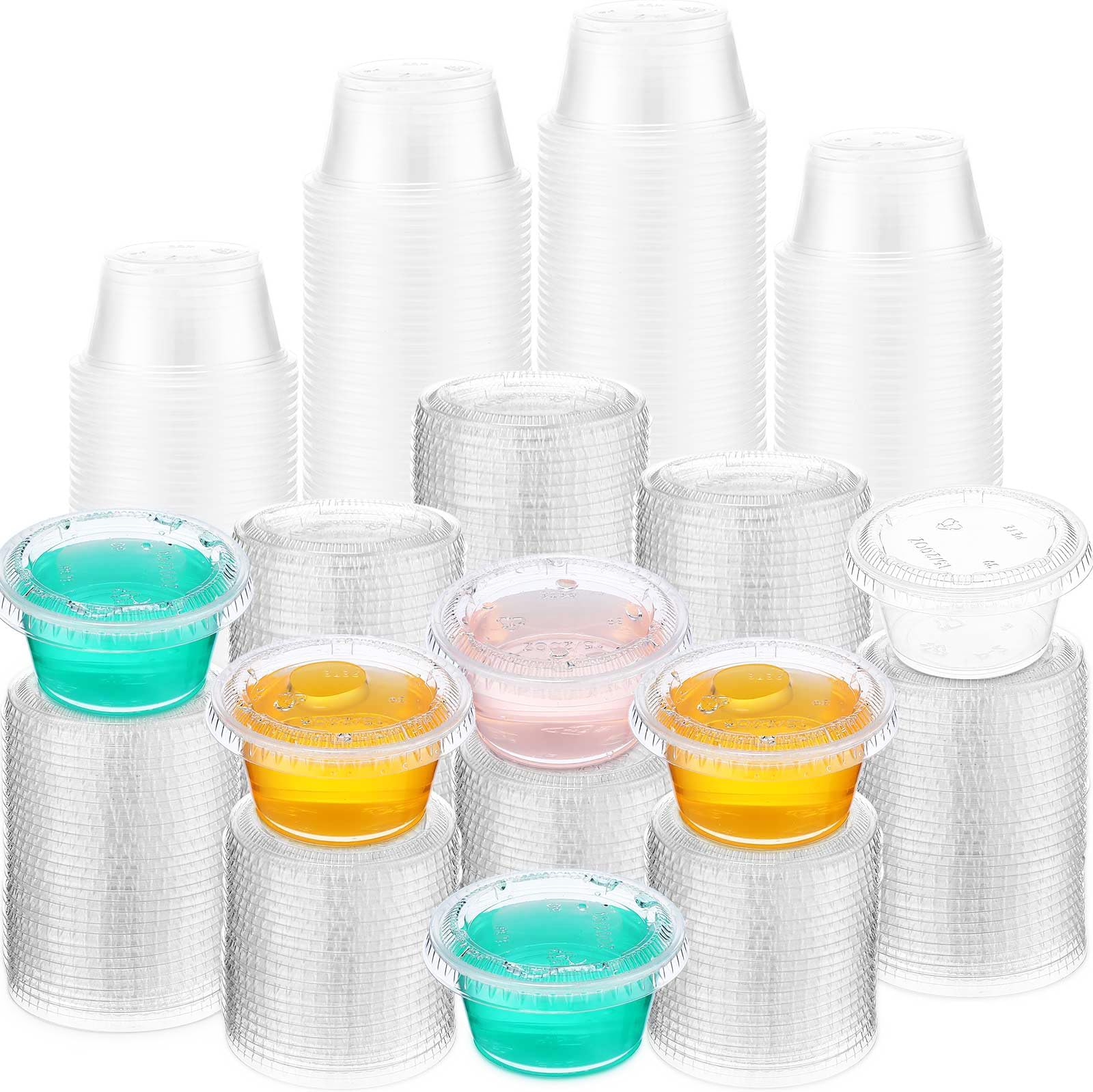 Amazon.com: Didaey 300 Pcs 2 oz Plastic Dressing Containers Clear ...