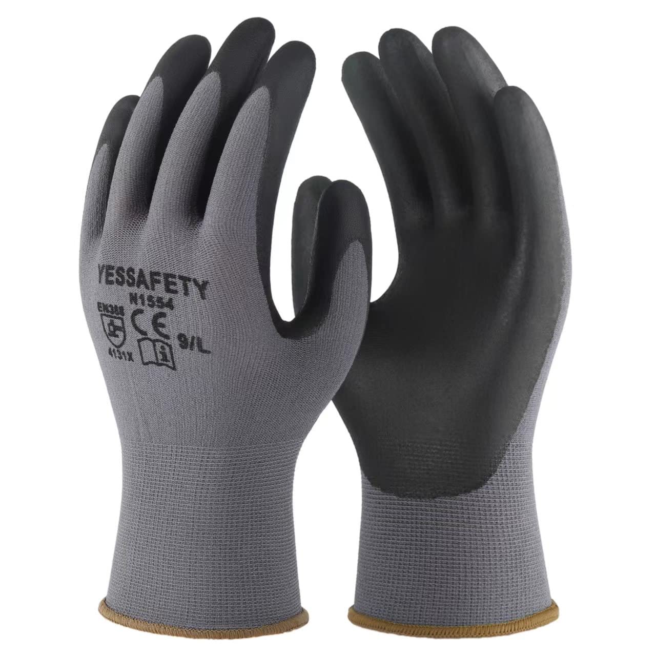 Safety Work Gloves for Men and Women 3/6/12 Pairs,Micro Foam Nitrile ...