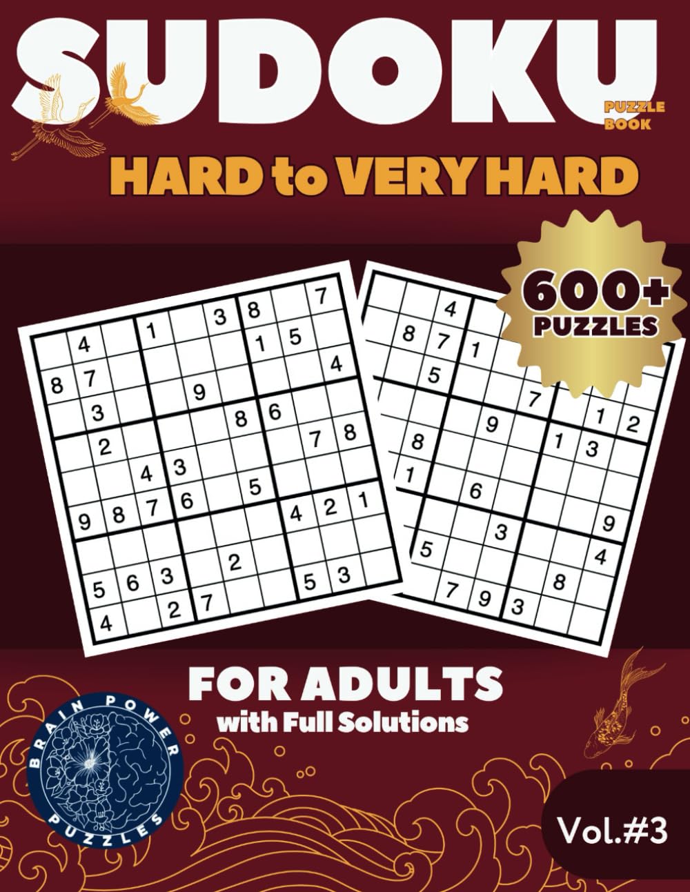 Sudoku Puzzle Book for Adults – Hard to Very Hard Level with Full ...