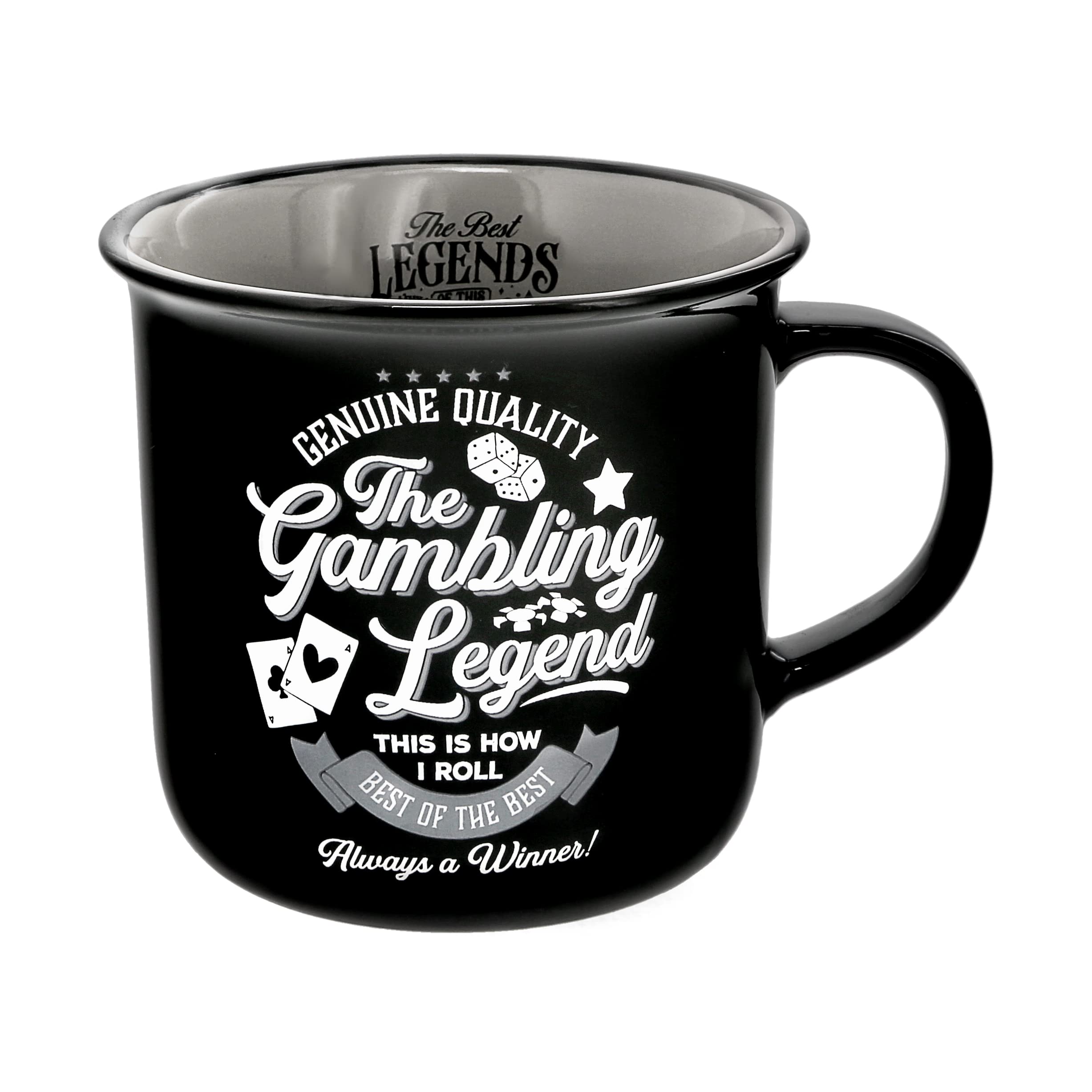 Amazon.com | Pavilion Gift Company - Gambling Legend - Ceramic 13-ounce ...
