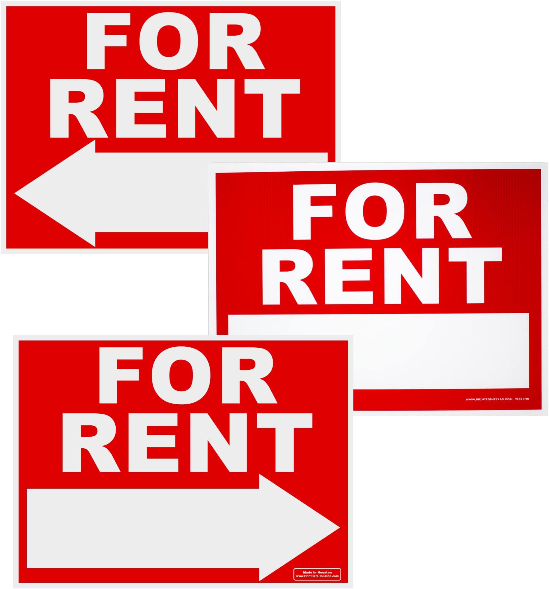 Amazon.com : Large for Rent Sign Kit with Tall Stands - Yard Sign ...