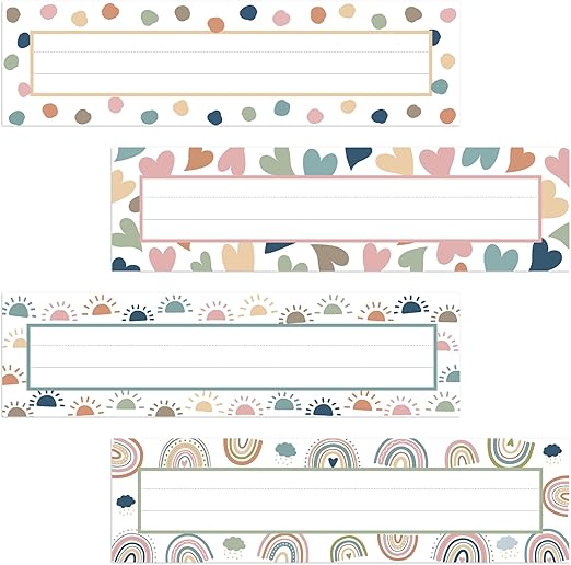 Amazon.com: 36 Pcs Boho Name Tags for Classroom Desks Student Names ...