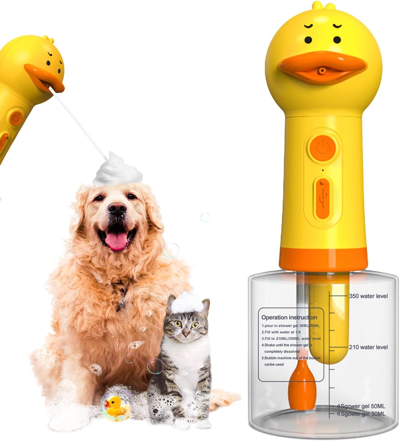 Amazon.com: iPriro Automatic Dog Bath Sprayer, Wash Foam Machine, Bath ...