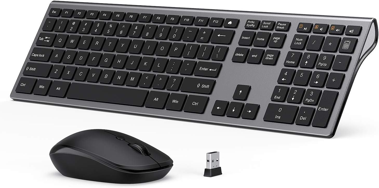 Amazon.com: Wireless Keyboard and Mouse Combo - LEKVEY Slim Keyboard ...