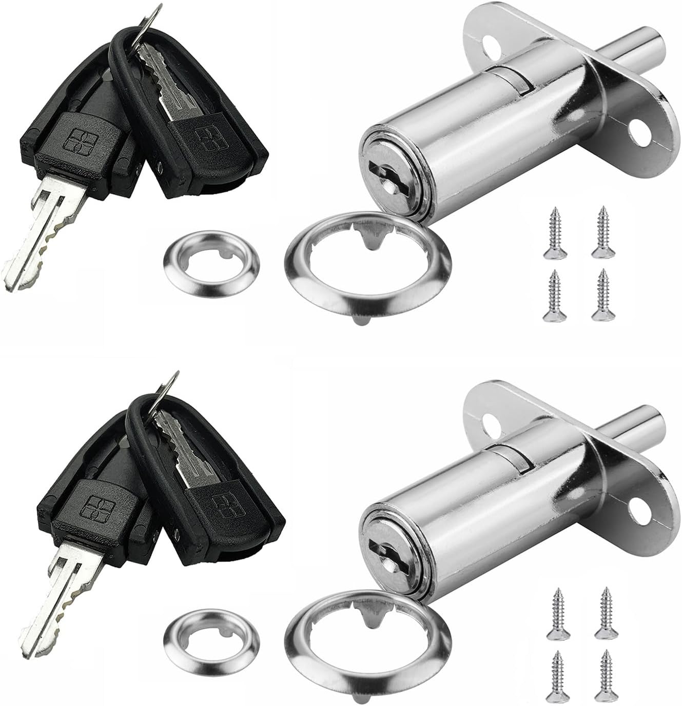 Amazon.com: VictorsHome Push Plunger Lock 19mm x 23mm Cylinder Head ...