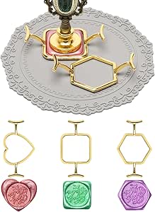 Amazon.com: Metal Wax Seal Mold, Luxiv Gold Wax Seal Stamp Mold Round Flower Square Hexagonal ...