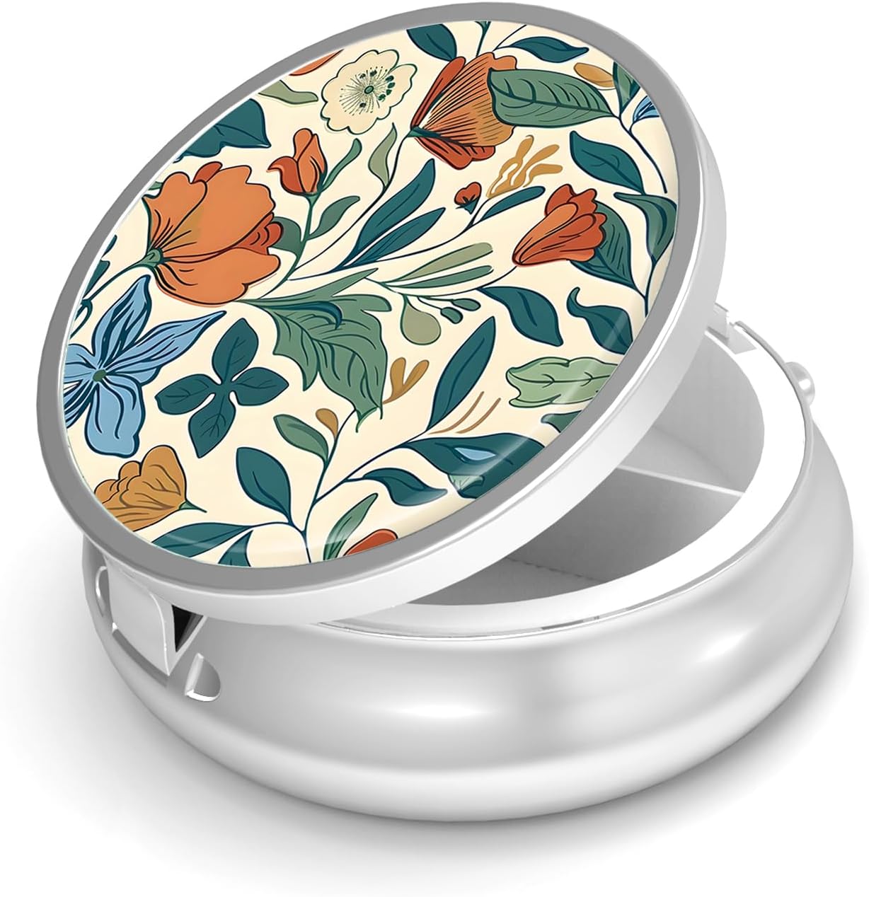 Amazon.com: Pill Case Cute,Small Metal Pill Box for Purse or Pocket ...