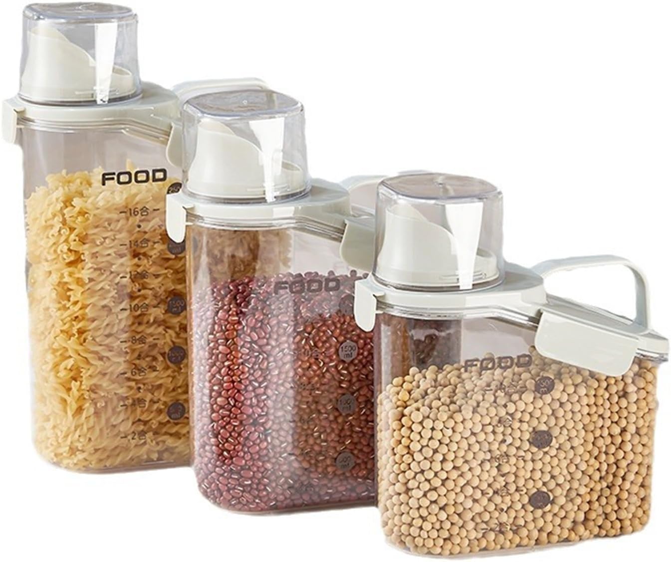 Amazon.com: Container Sets, 3-Piece, Clear Plastic Modular Airtight ...