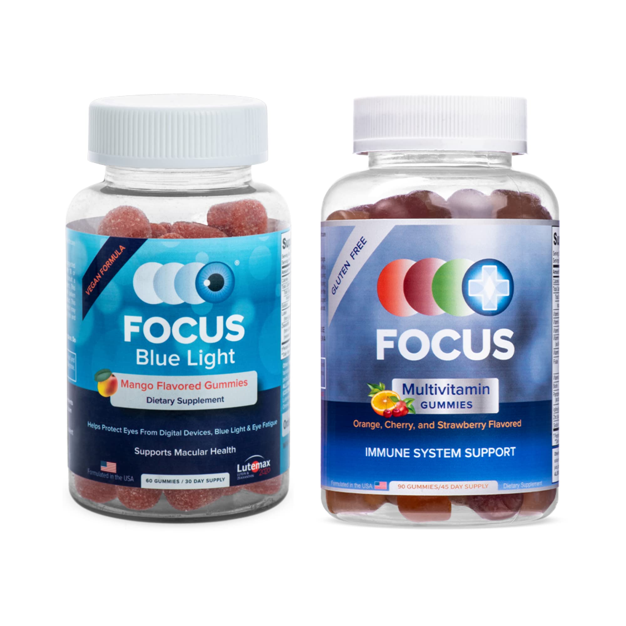 Focus Blue Light Supplement And Focus Multivitamin Daily Vitamin ...