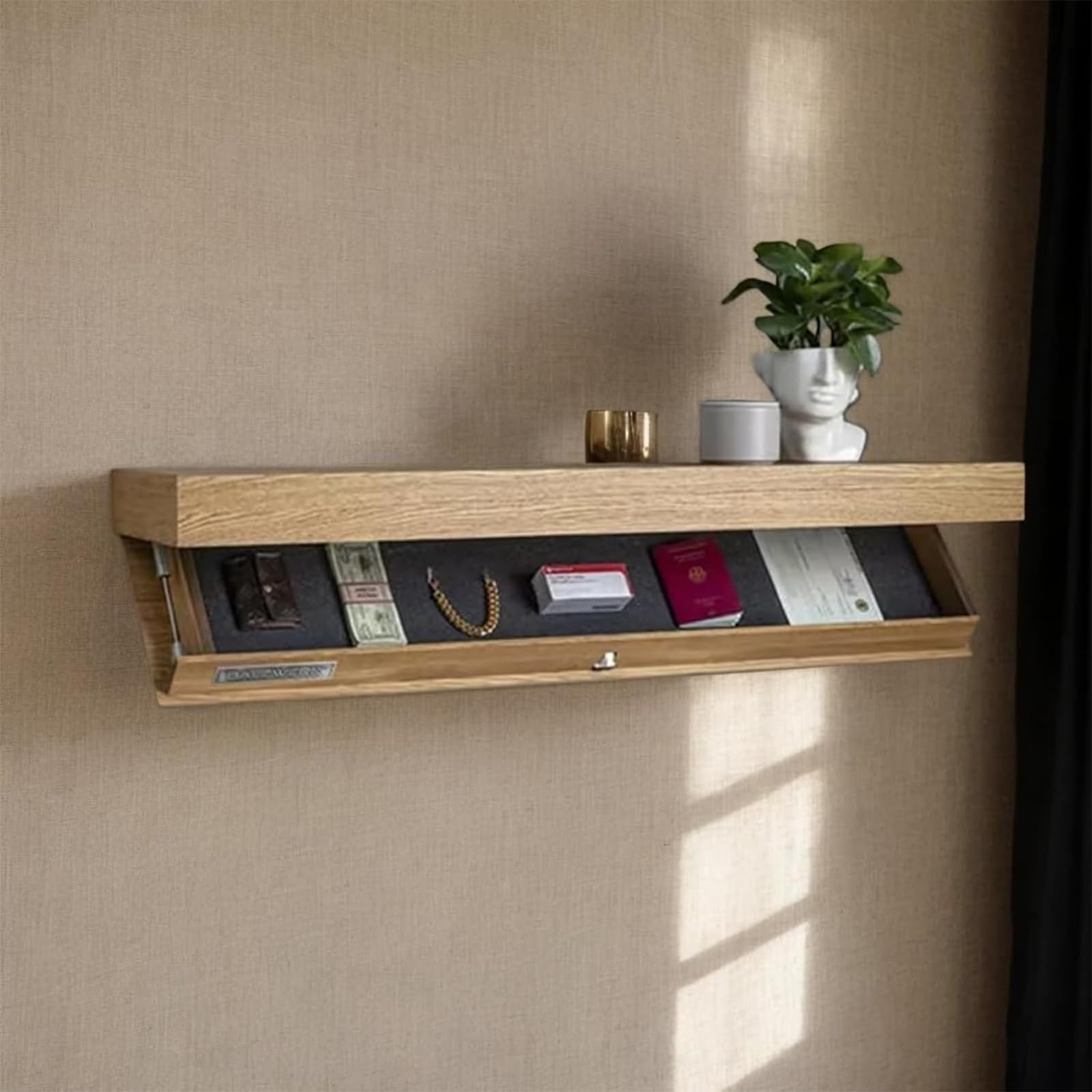 Amazon｜Magicflap Designer Shelf with Secret Compartment,Concealed ...