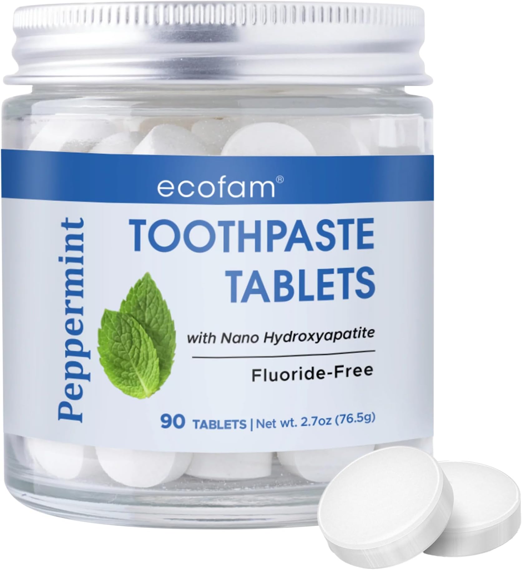 Amazon.com : Ecofam Toothpaste Tablets - Peppermint | Chewable ...