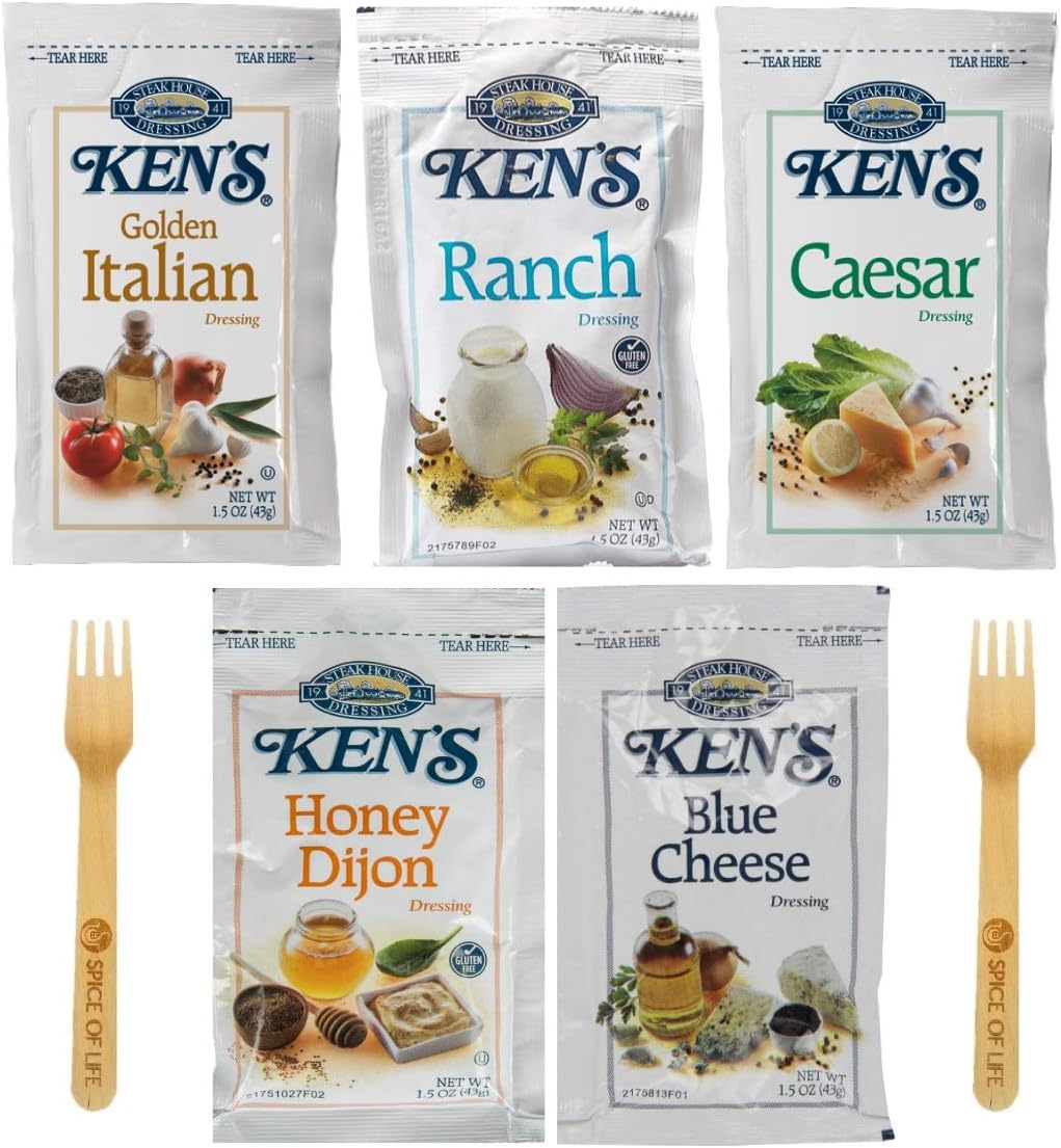 Amazon.com : (25 Packets) Ken's Steak House Assorted Salad Dressing 5 ...