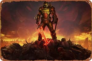 Amazon.com: The DOOM Slayer Horizontal Game Poster Tin Sign Cafe bar ...