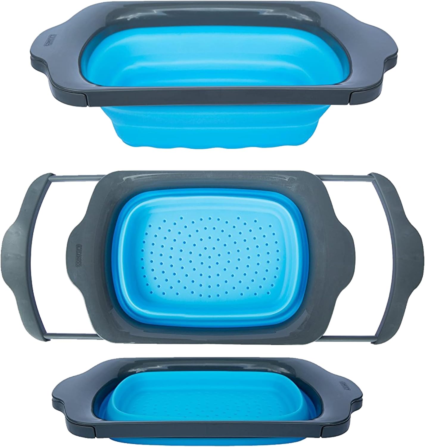 Amazon.com: Collapsible - Blue & Grey - Over The Sink Colander with ...