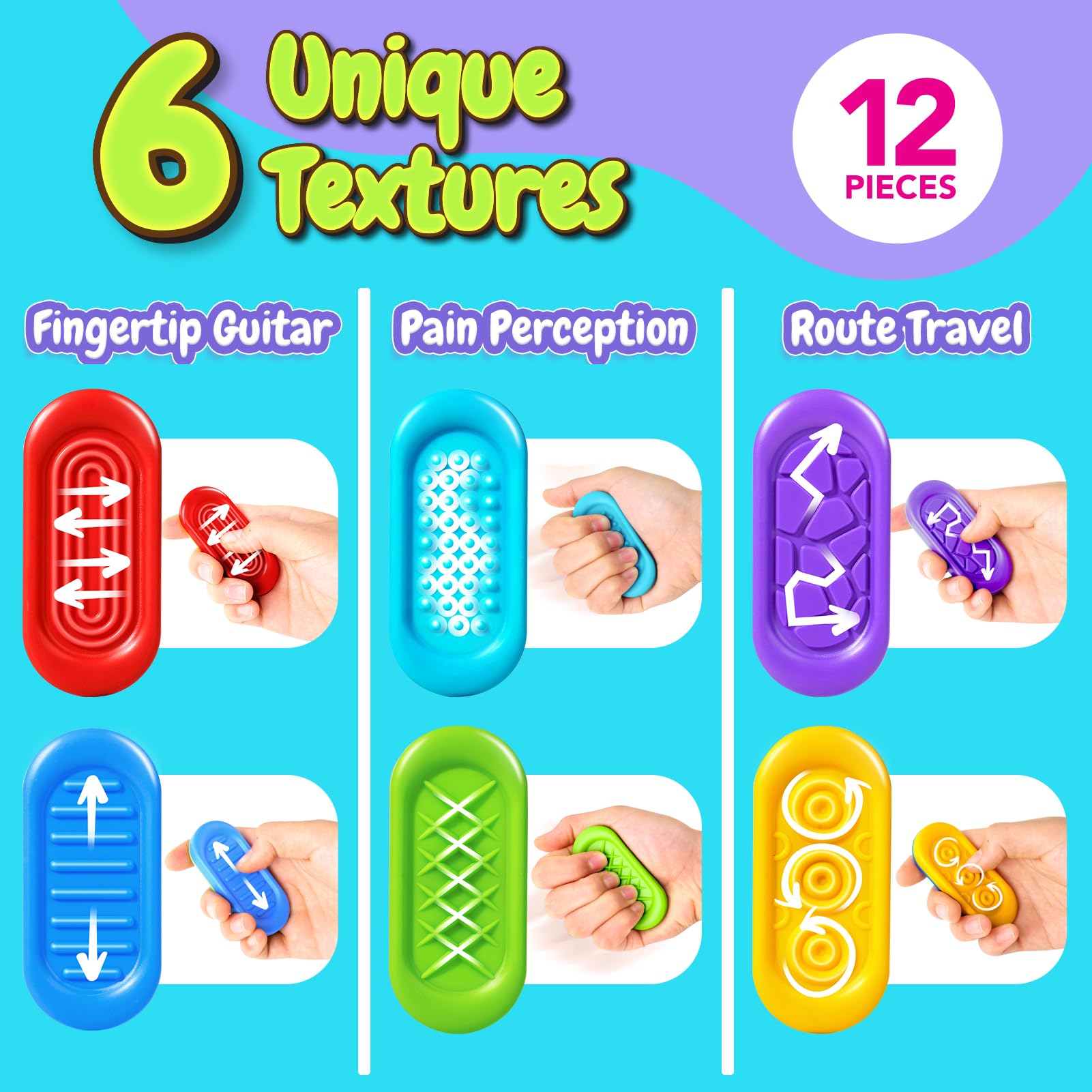 Snapklik.com : Sensory Marble Fidget For Kids Adults- 12 Pcs Gel Filled ...