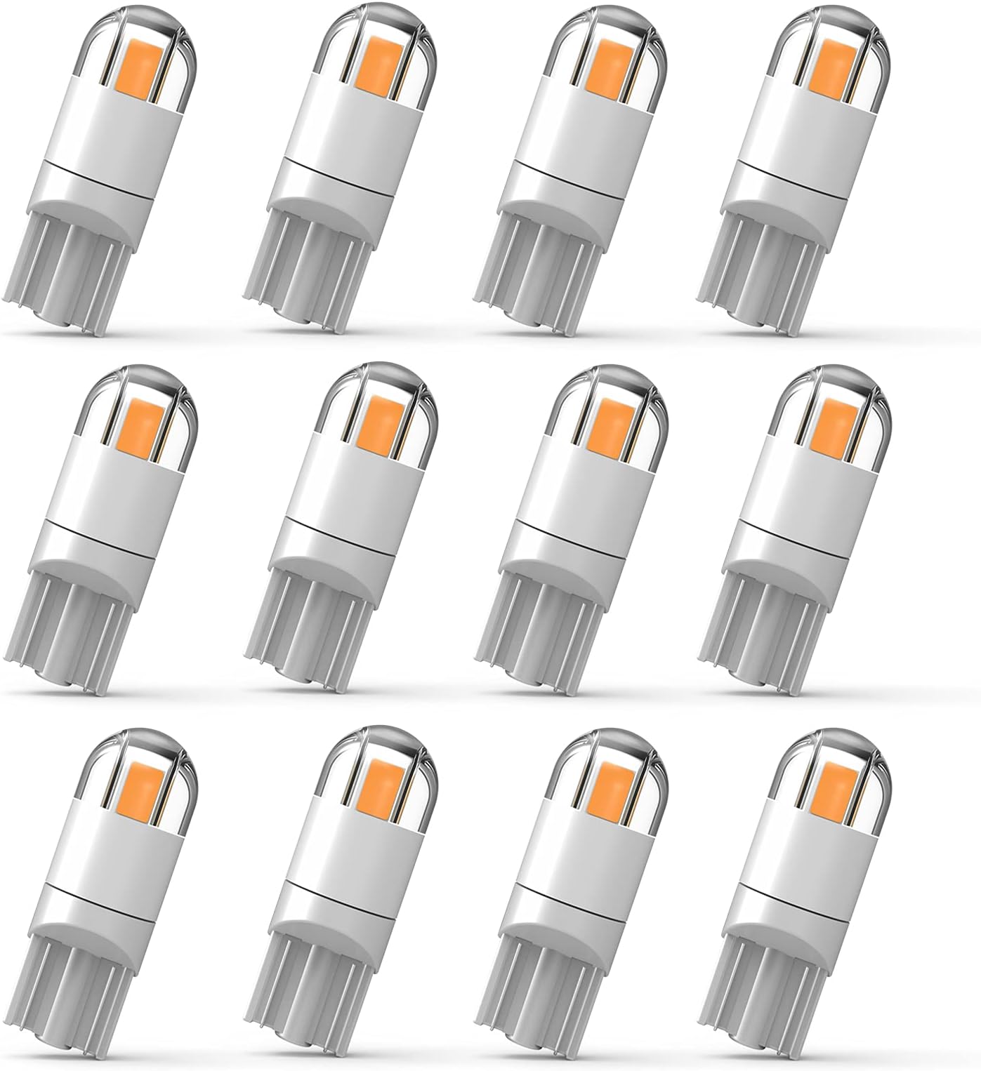 Amazon.com: WEIMELTOY 194 LED Car Bulb Amber Yellow 3030 Chipset 2SMD ...