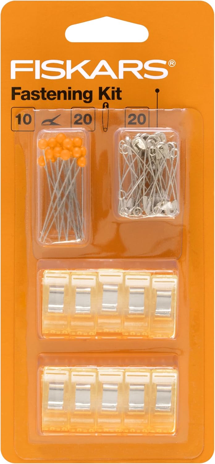 Amazon.com: Fiskars Fastening 50 Piece Sewing Kit, Clear/Orange