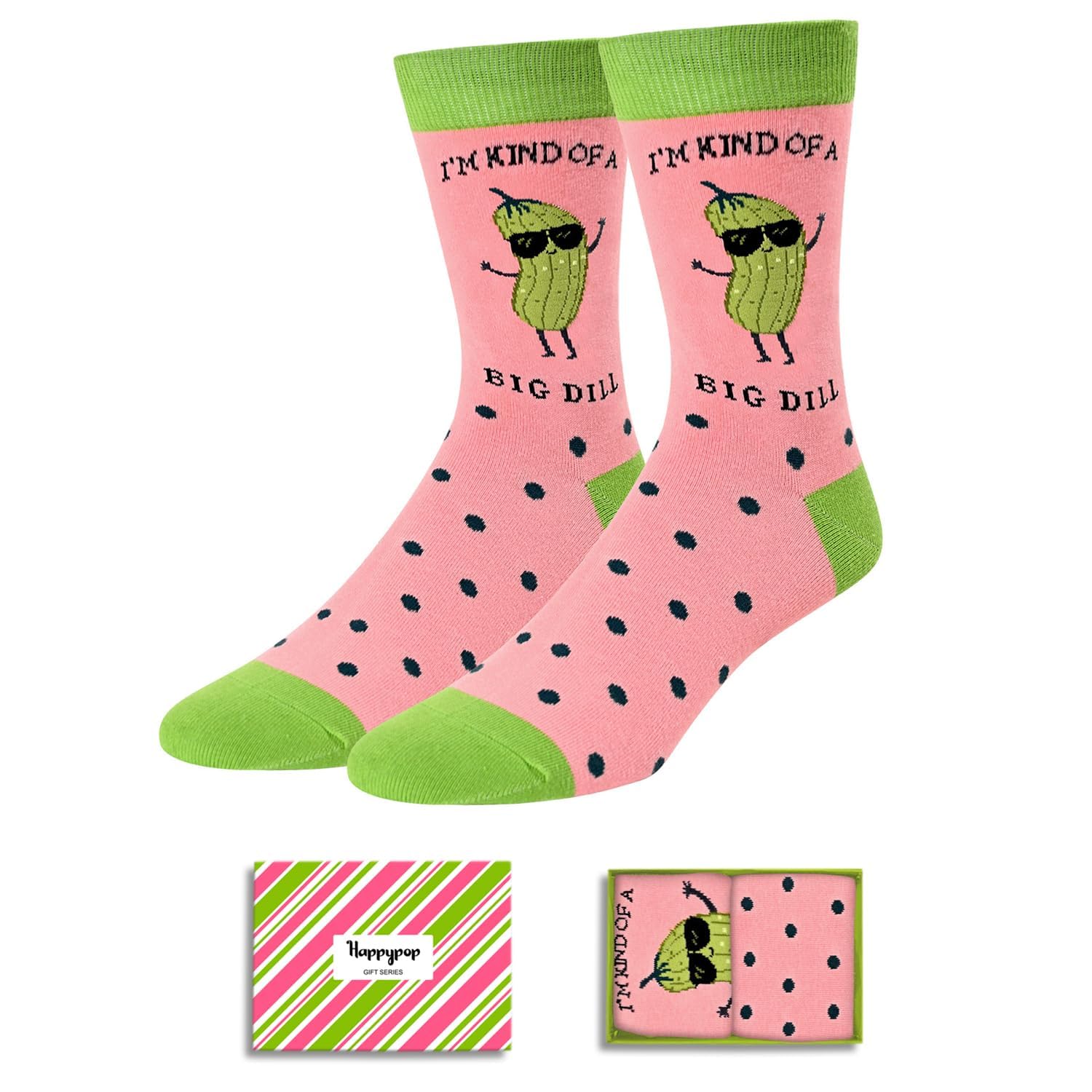 Amazon.com: HAPPYPOP Fun Pickle Socks Pun Socks - Pickle Gifts Gag ...