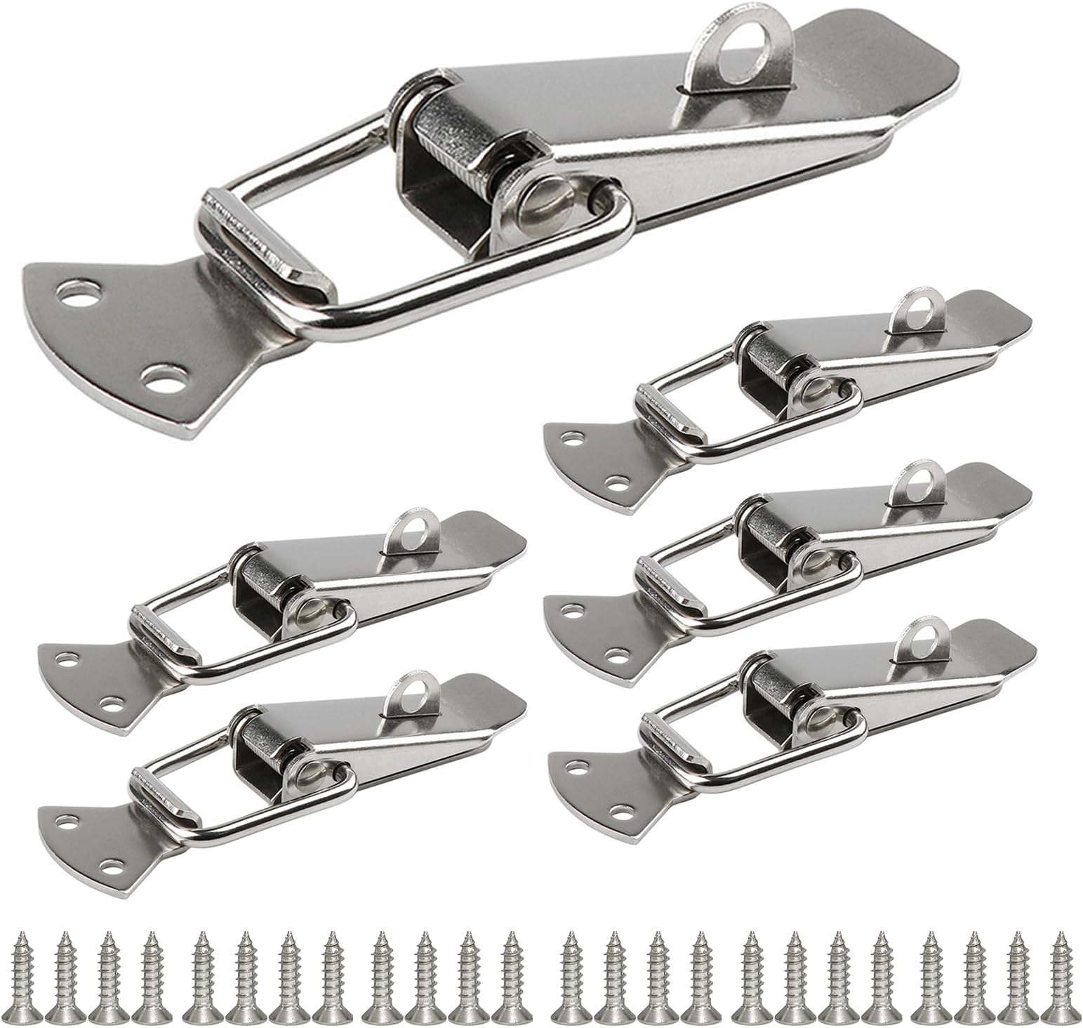 8 Pack Spring Loaded Toggle Latch Catch, Stainless Steel Spring Toggle ...
