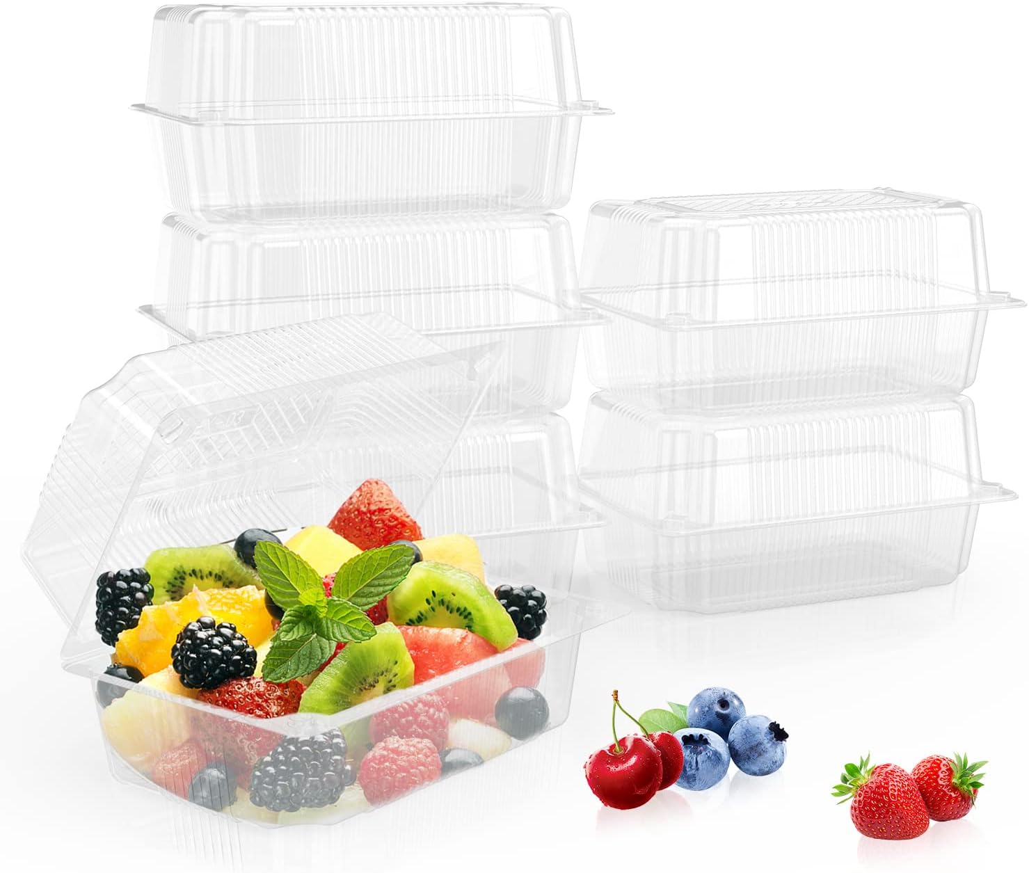 Amazon.com: MFDSJ 100 Pieces Clear Hoagie Container, 7.3"× 4.9"×3.8 ...
