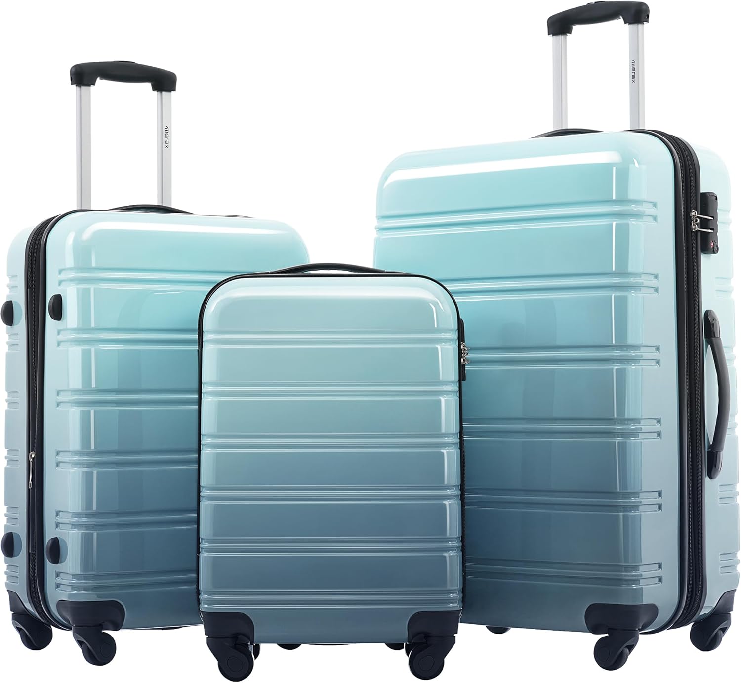 Amazon.com: Merax Luggage Sets 3 Piece, Hardside Expandable Suitcase ...
