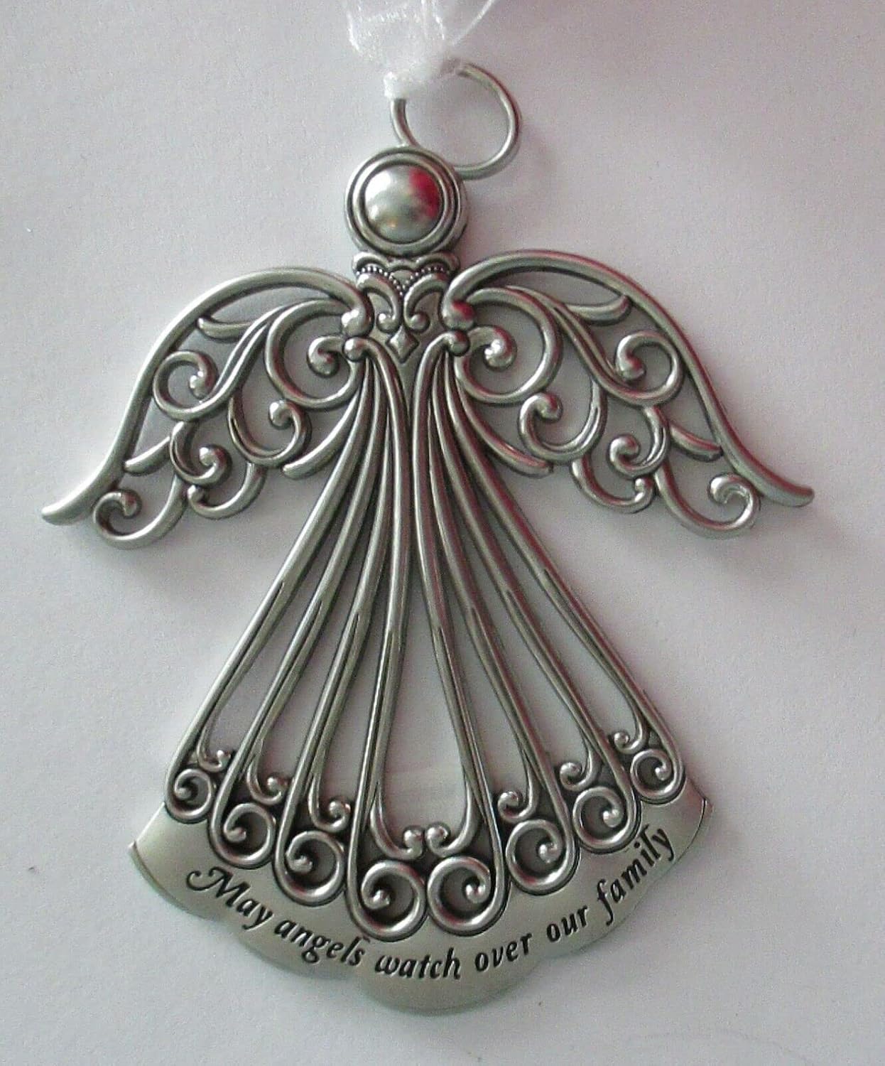 Amazon.com: May Angels Watch Over Our Family Faithful Angel Ornament by ...