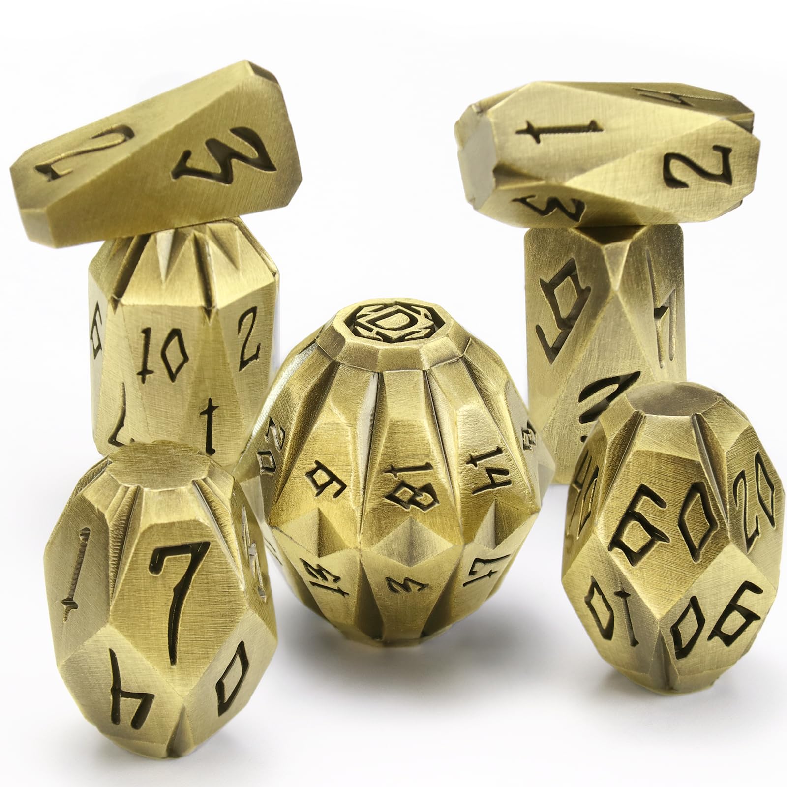 Amazon.com: Dice DND Metal Polyhedral Dice Set, ZHOORQI Stonehenge ...