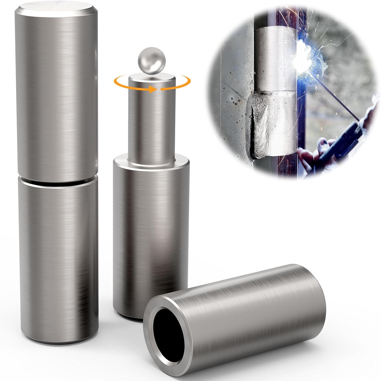 Amazon.com: Weldable Gate Hinges 4 Inch,Heavy Duty Steel Weld On Gate ...