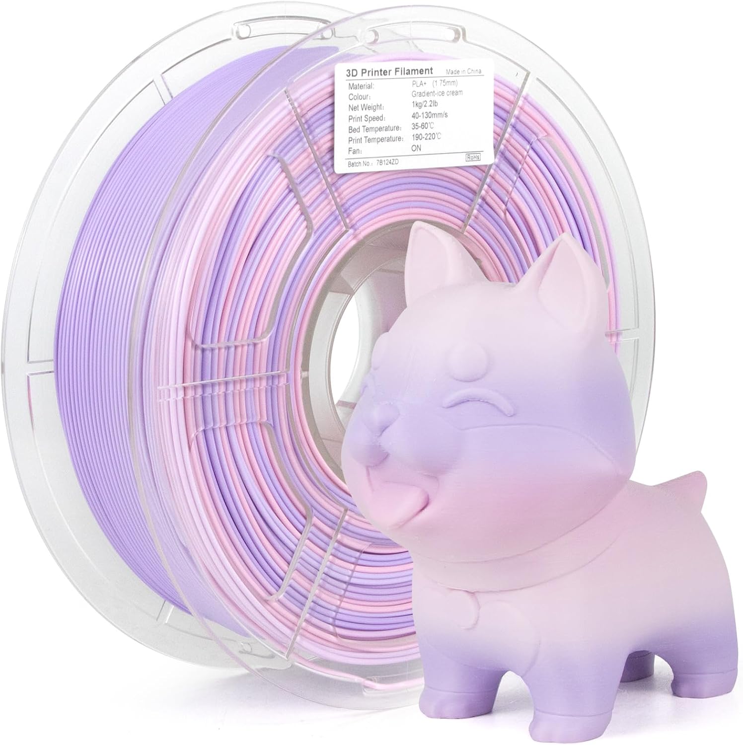 Amazon.com: iSANMATE Rainbow PLA Filament, 3D Printer Filament Rainbow ...