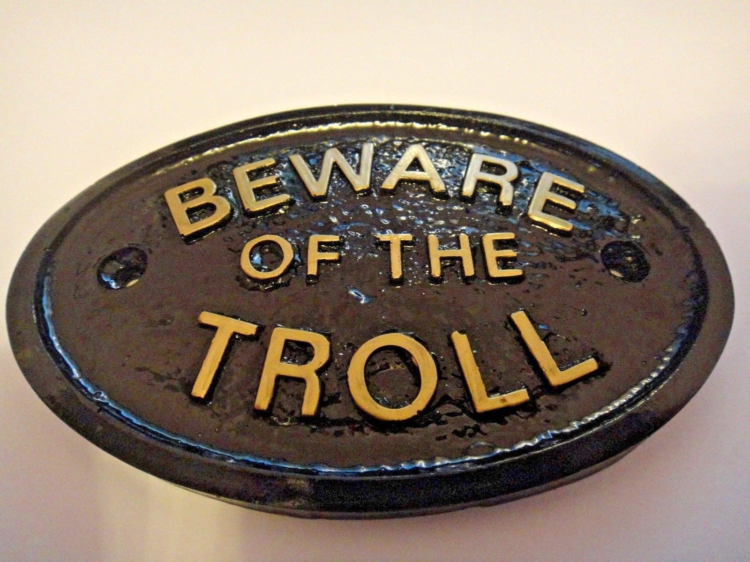 Amazon.com : HomeWorks Beware of The Troll (Cave Dweller) Garden Wall ...