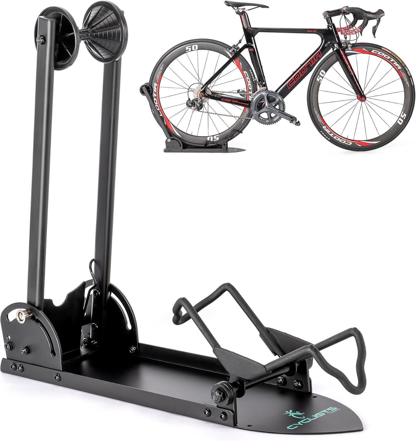 Amazon.com: Indoor Bike Floor Stand - Bike Stand Rack for Garage/Home ...