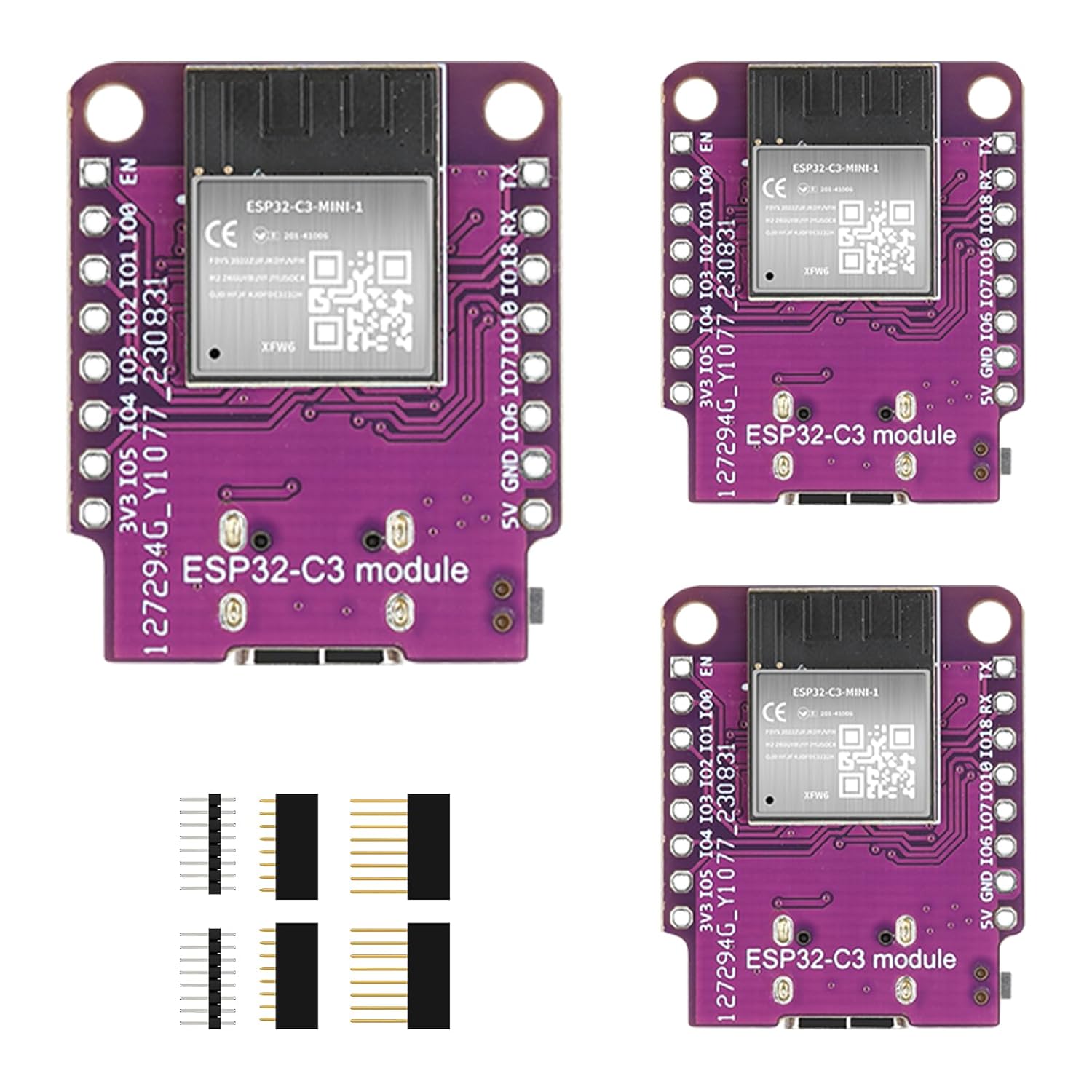 3pcs ESP32 C3 Mini Development Board for Arduino IDE, 4MB Flash ESP32-C3-MINI-1 Module Support 2 ...