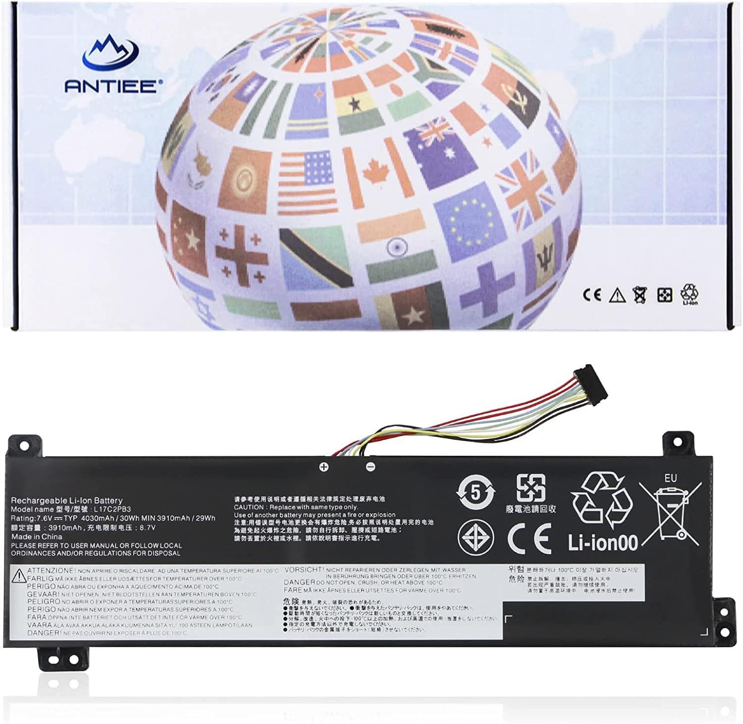 ANTIEE L17C2PB3 L17M2PB3 L17L2PB3 Battery Replacement for Lenovo V130 ...