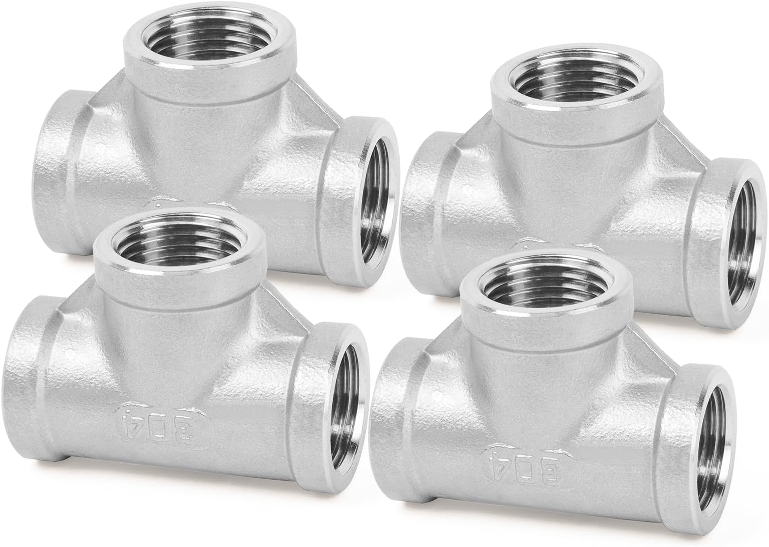 Amazon.com: ChillWaves 304 Stainless Steel Pipe Fitting, Tee 3/4" x 3/4 ...