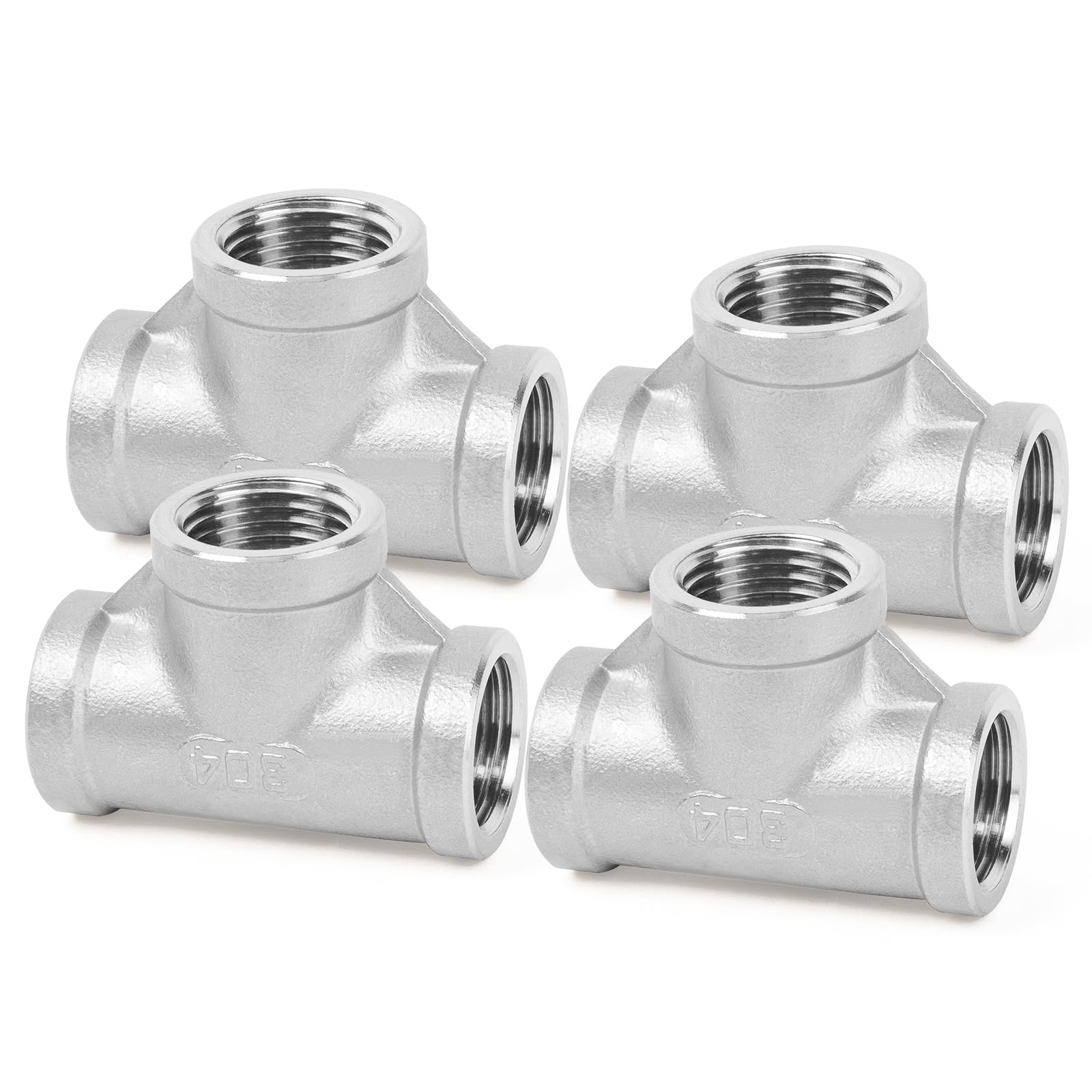 British Standard Low Pressure Fittings 4000 PSI 1/4" NPT Female Tee 3 ...