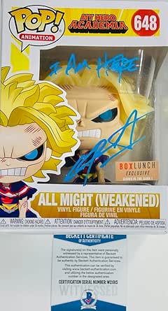 CHRIS SABAT SIGNED SILVER AGE ALL MIGHT FUNKO POP 648 MY HERO ACADEMIA ...