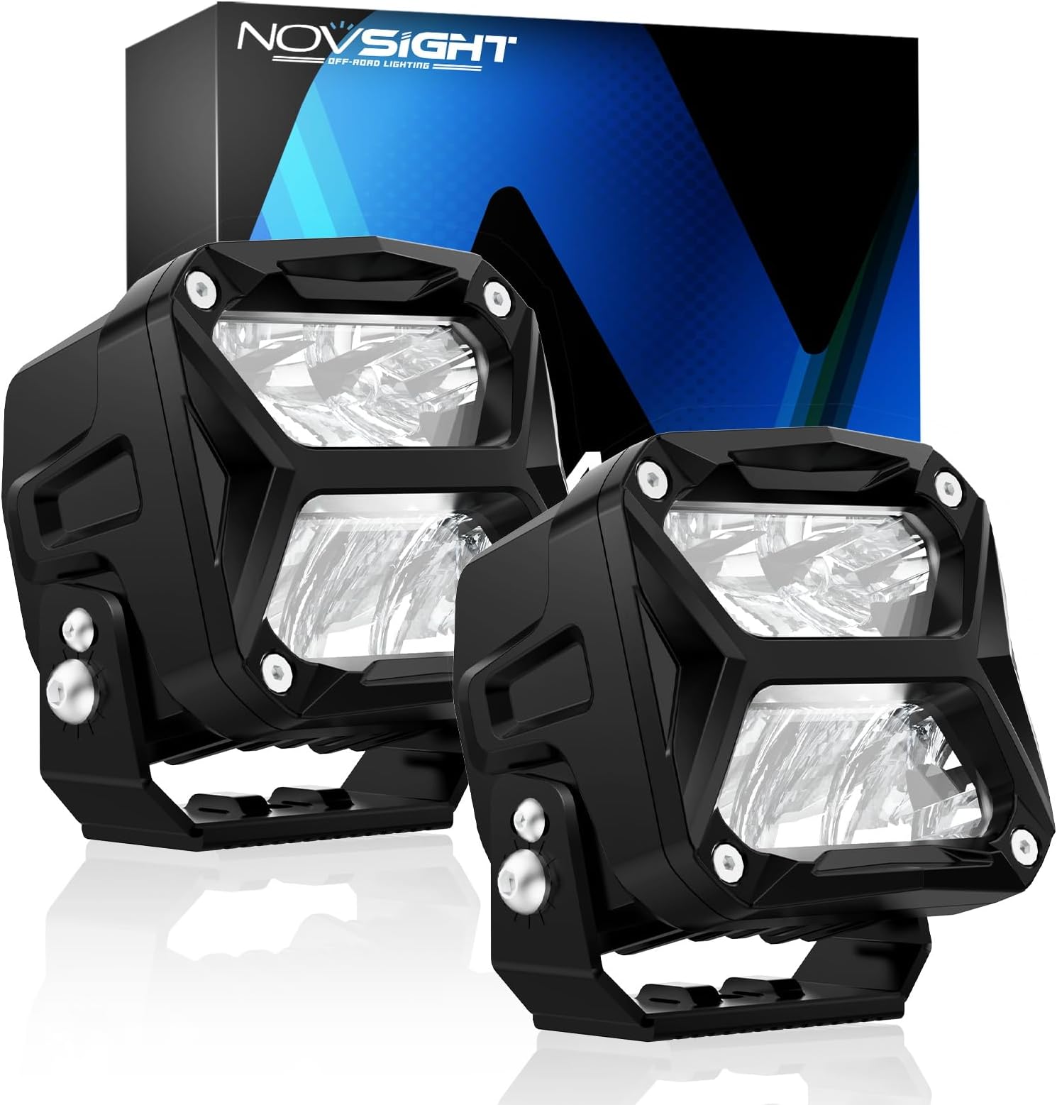 Amazon.com: NOVSIGHT LED Pod Lights, 3 Inch Offroad Lights 80W Ultra ...