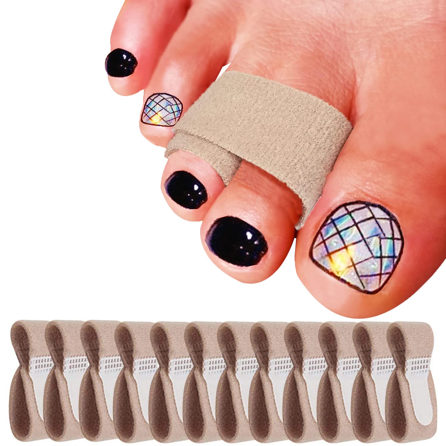 8 Pieces Broken Toe Wraps, Hammer Toe Support Brace, Toe Splints for ...