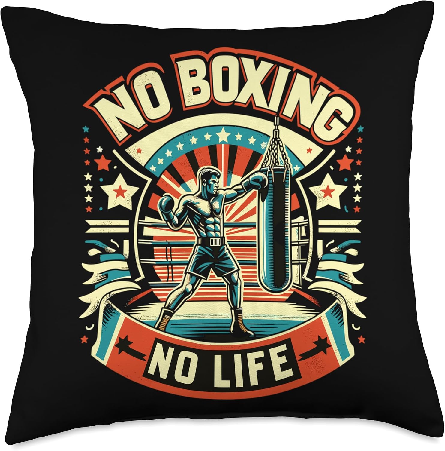 Amazon.com: Boxing No Life Boxing Gear Boxing Game Life Boxing Bag Ring ...